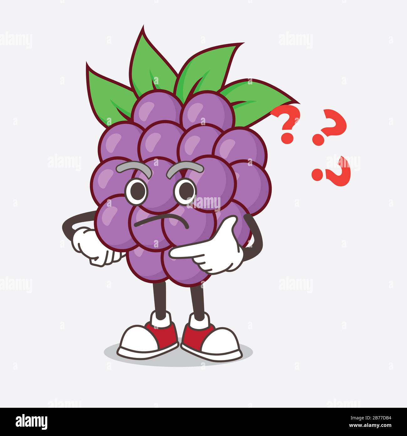 An illustration of Boysenberries Fruit cartoon mascot character in a ...