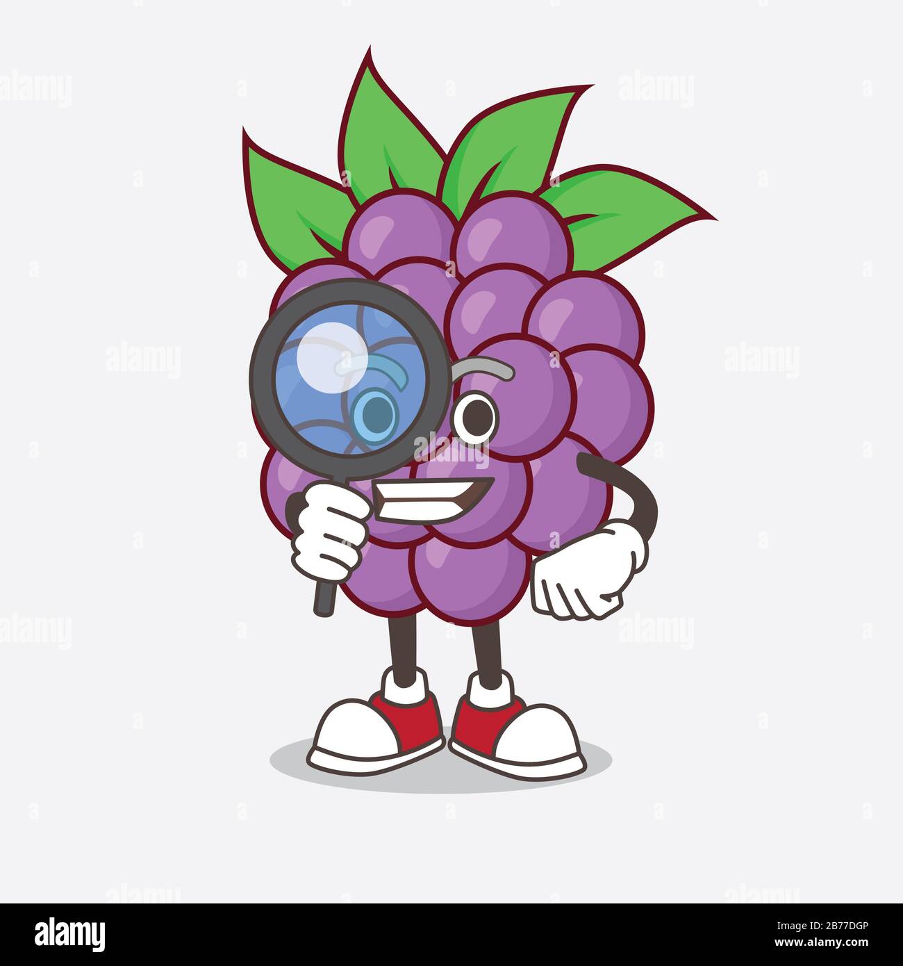 An illustration of Boysenberries Fruit cartoon mascot character as ...