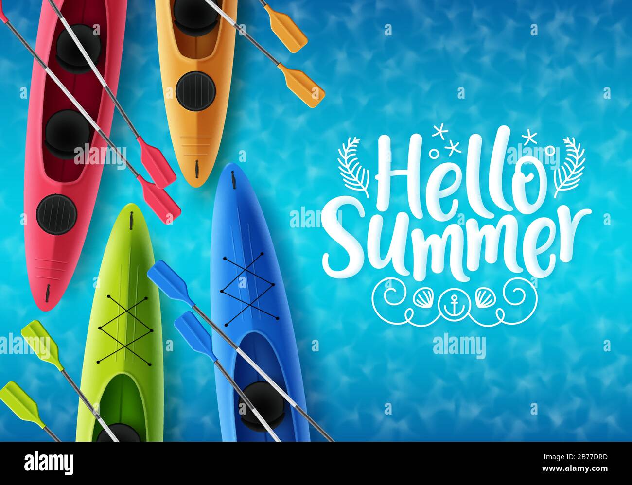 Hello summer vector banner design. Hello summer text with colorful ...