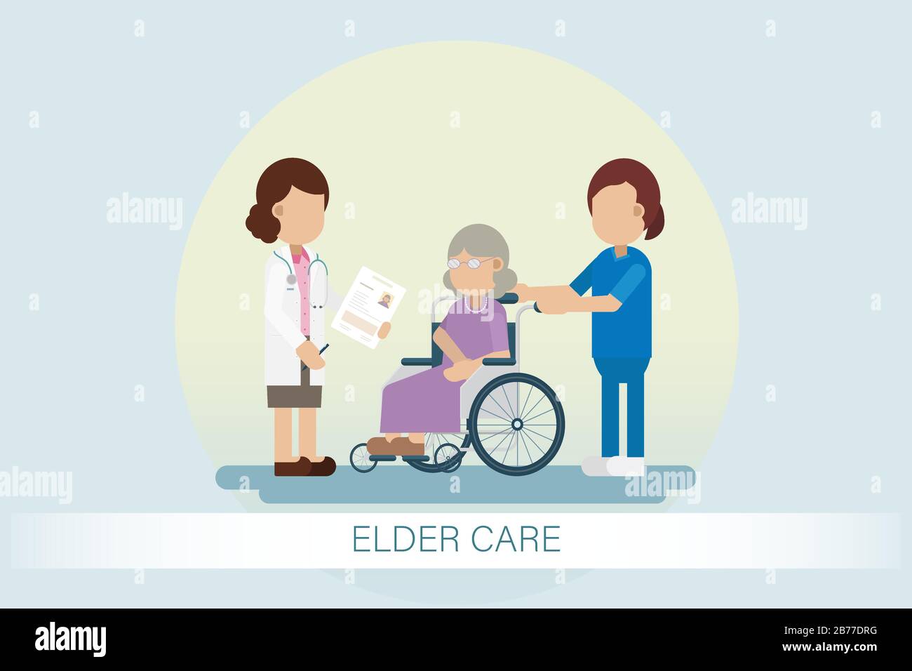 Female caregiver take care help Stock Vector Images - Alamy