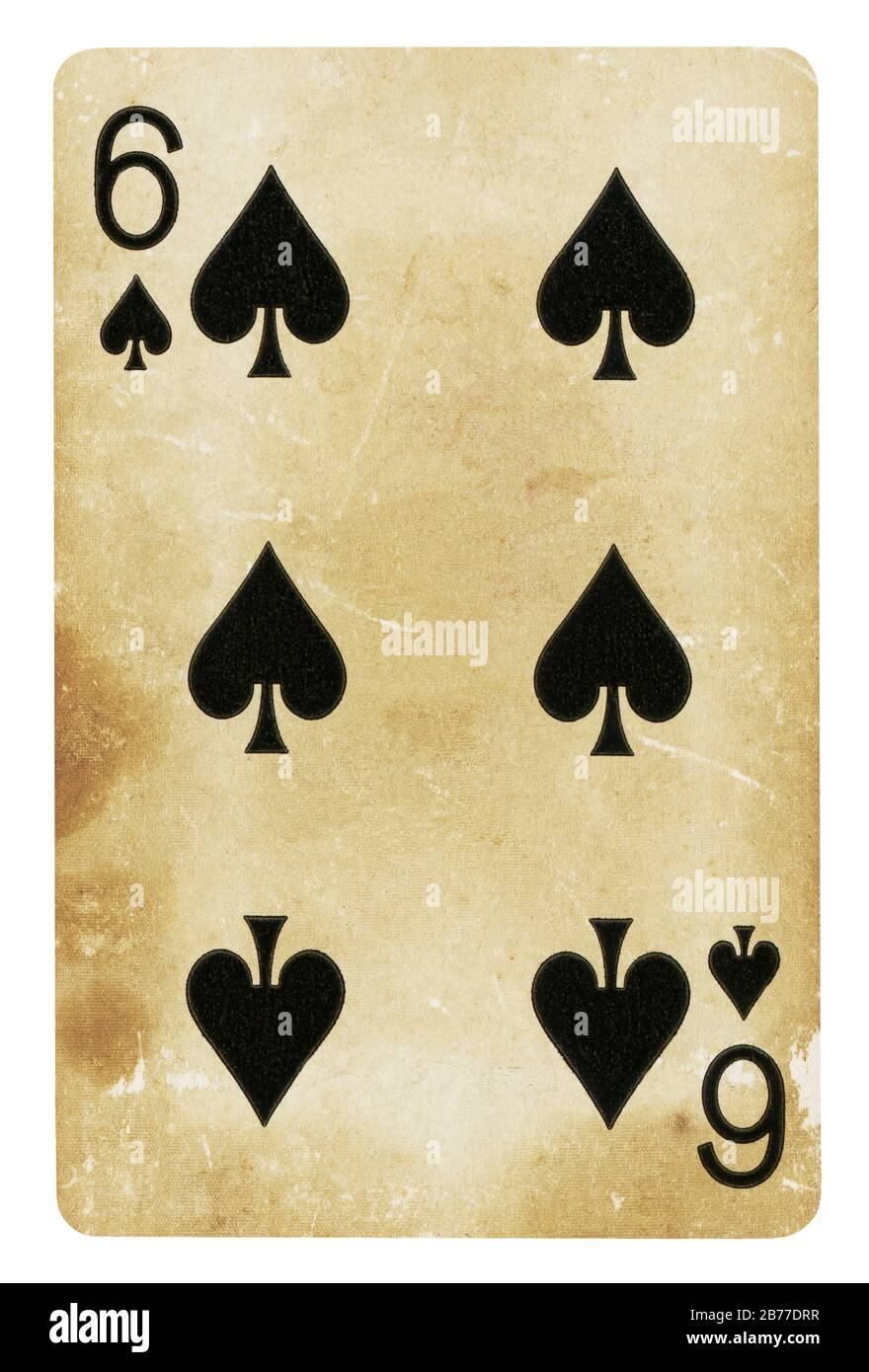 6 of spades playing card hi-res stock photography and images - Alamy