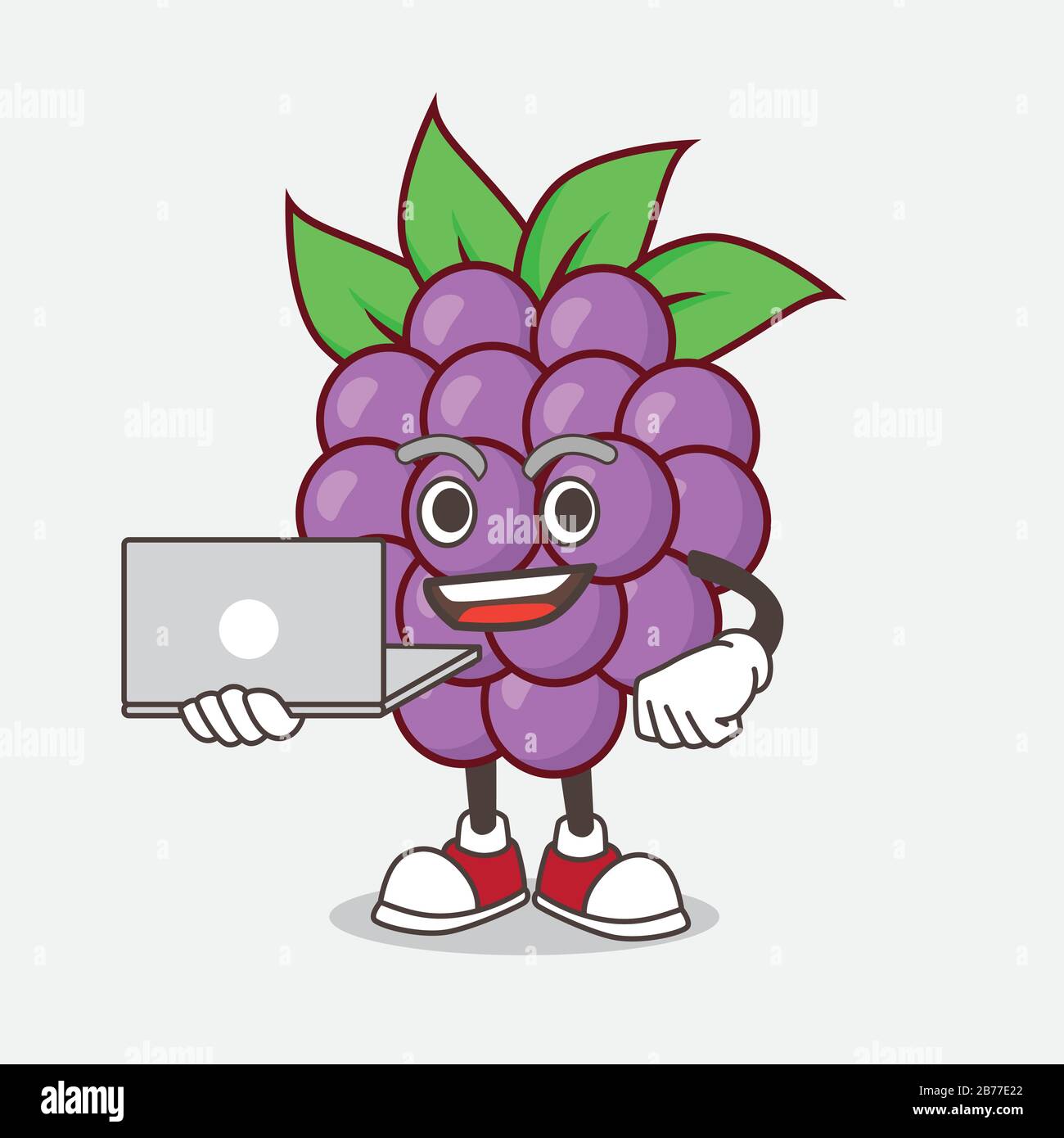 Boysenberries Mascot Character Vector Illustration Stock Vector Image ...