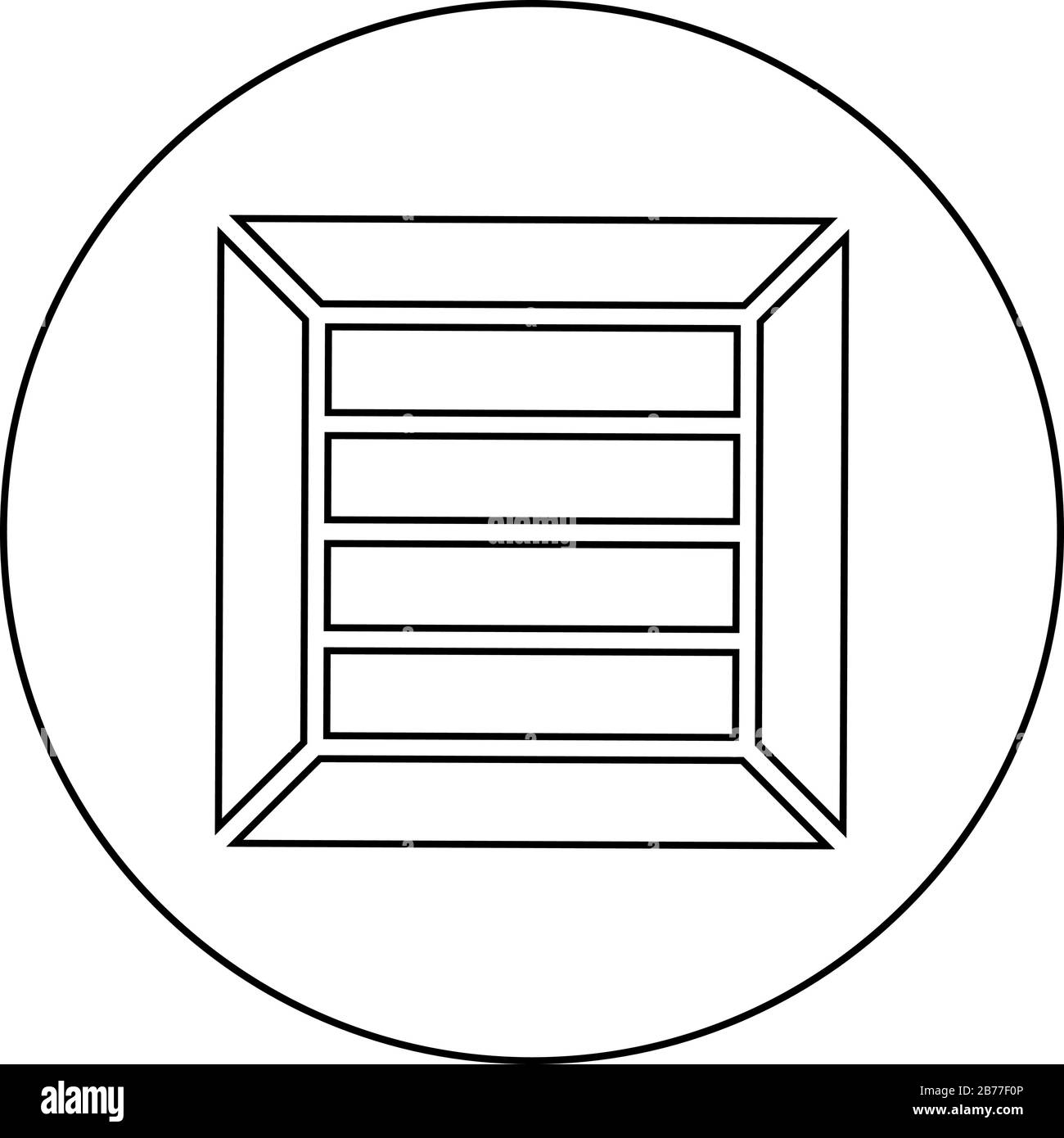 Shipping container icon image black hi-res stock photography and images ...