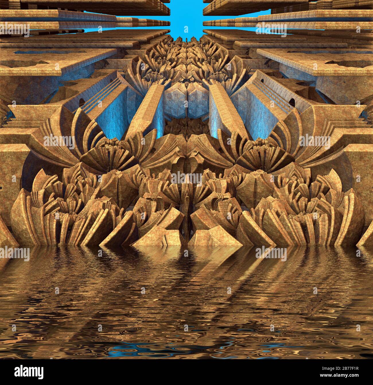 Computer rendered virtual scenery for art and entertainment Stock Photo ...