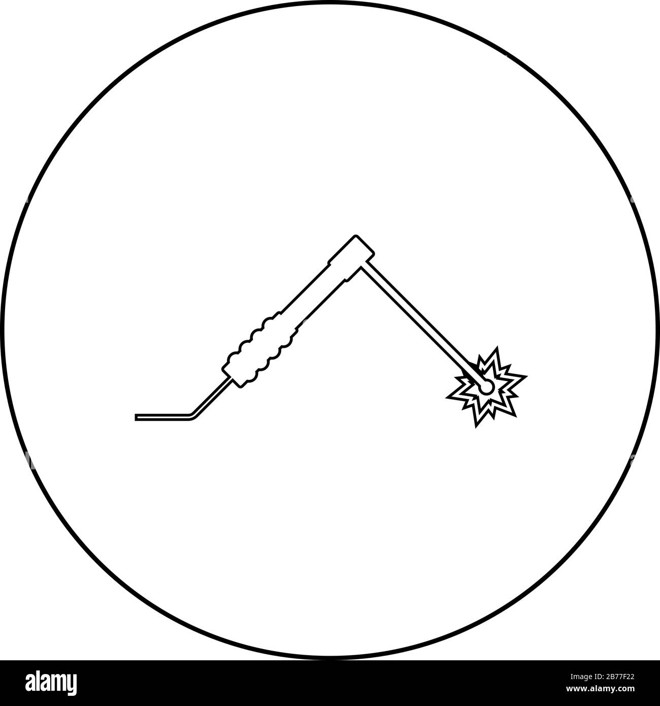 Welding process Spark from electrode with torch Work and tools concept ...