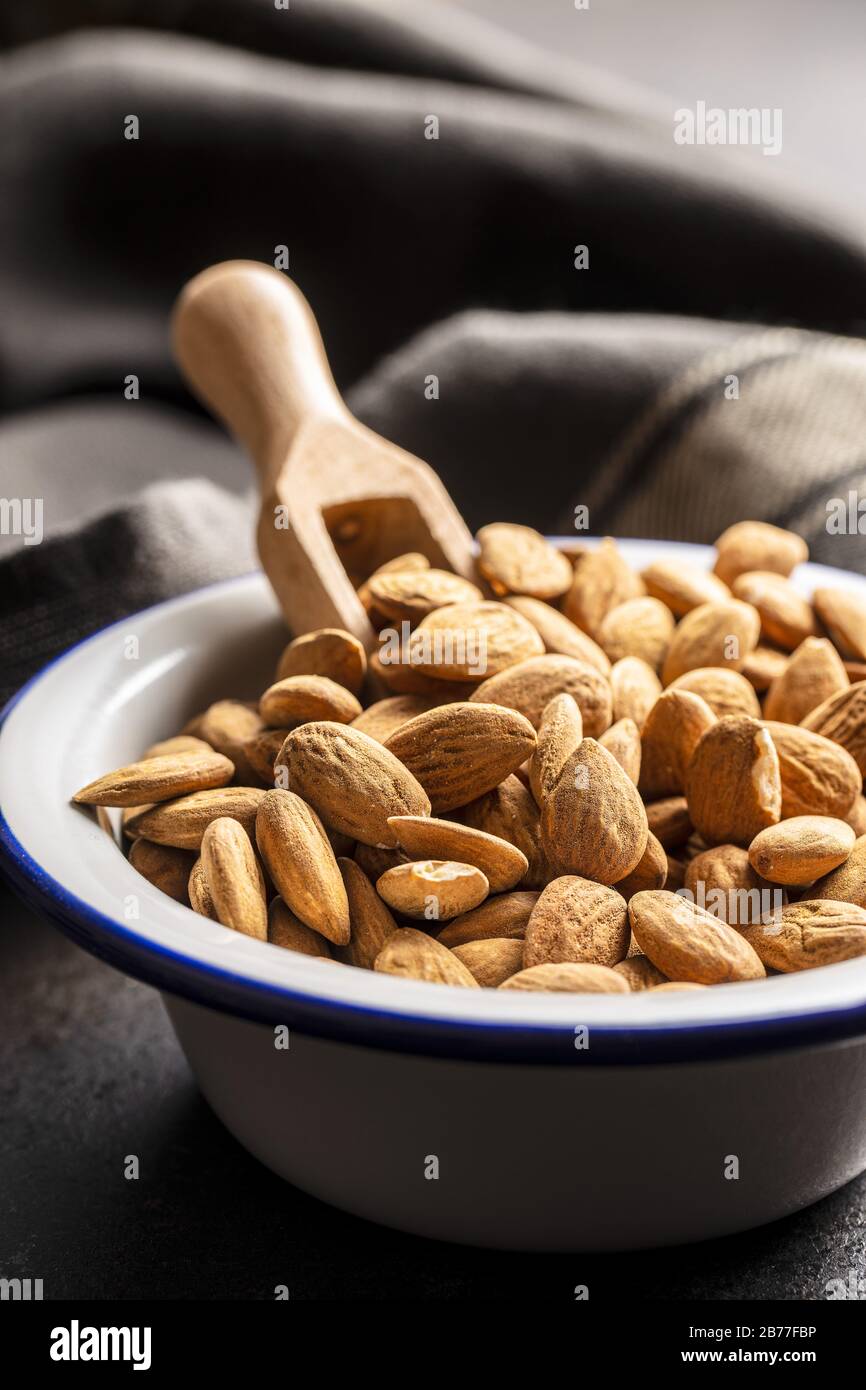 Wooden scoop in almond hi-res stock photography and images - Alamy