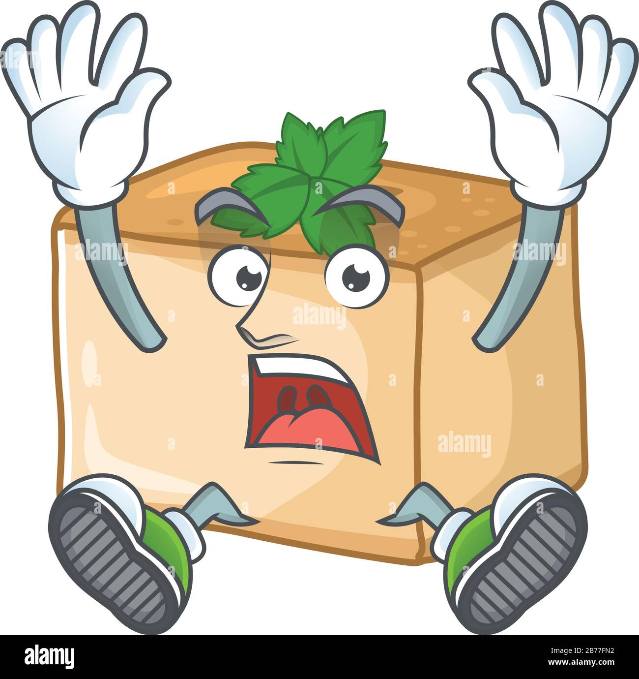 A stunning basbousa cartoon character with happy face Stock Vector ...