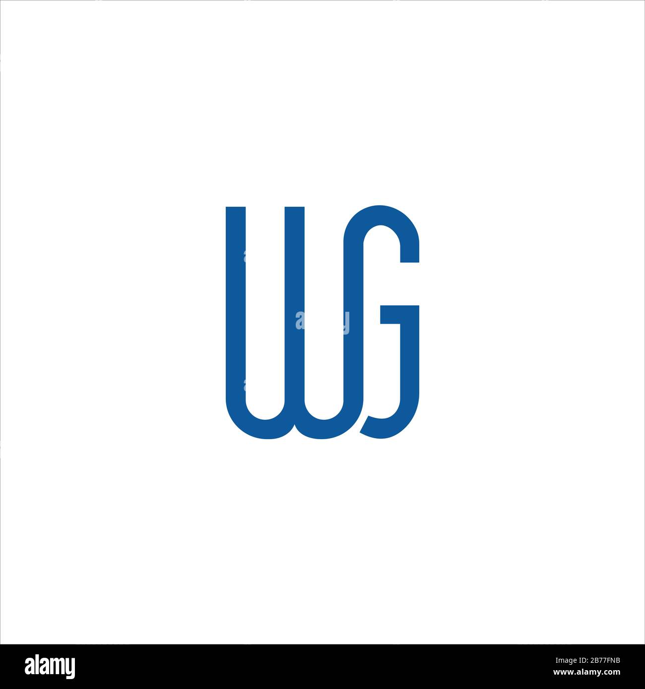 Initial letter wg or gw logo design template Stock Vector Image & Art ...