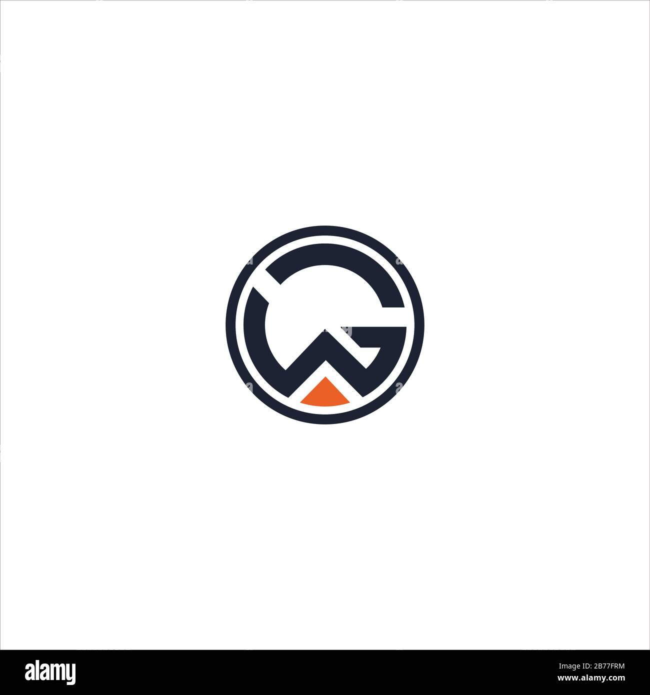 Initial letter wg or gw logo design template Stock Vector Image & Art ...