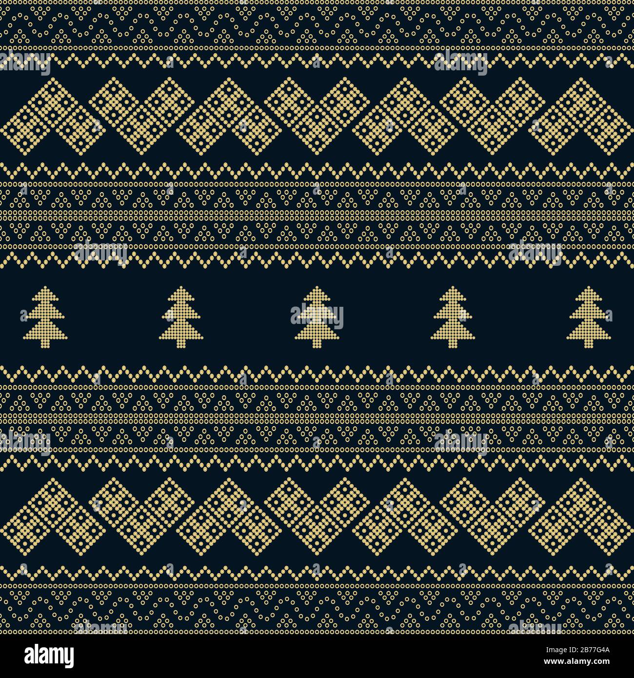 Seamless geometric ornamental vector pattern with dots gold color ...