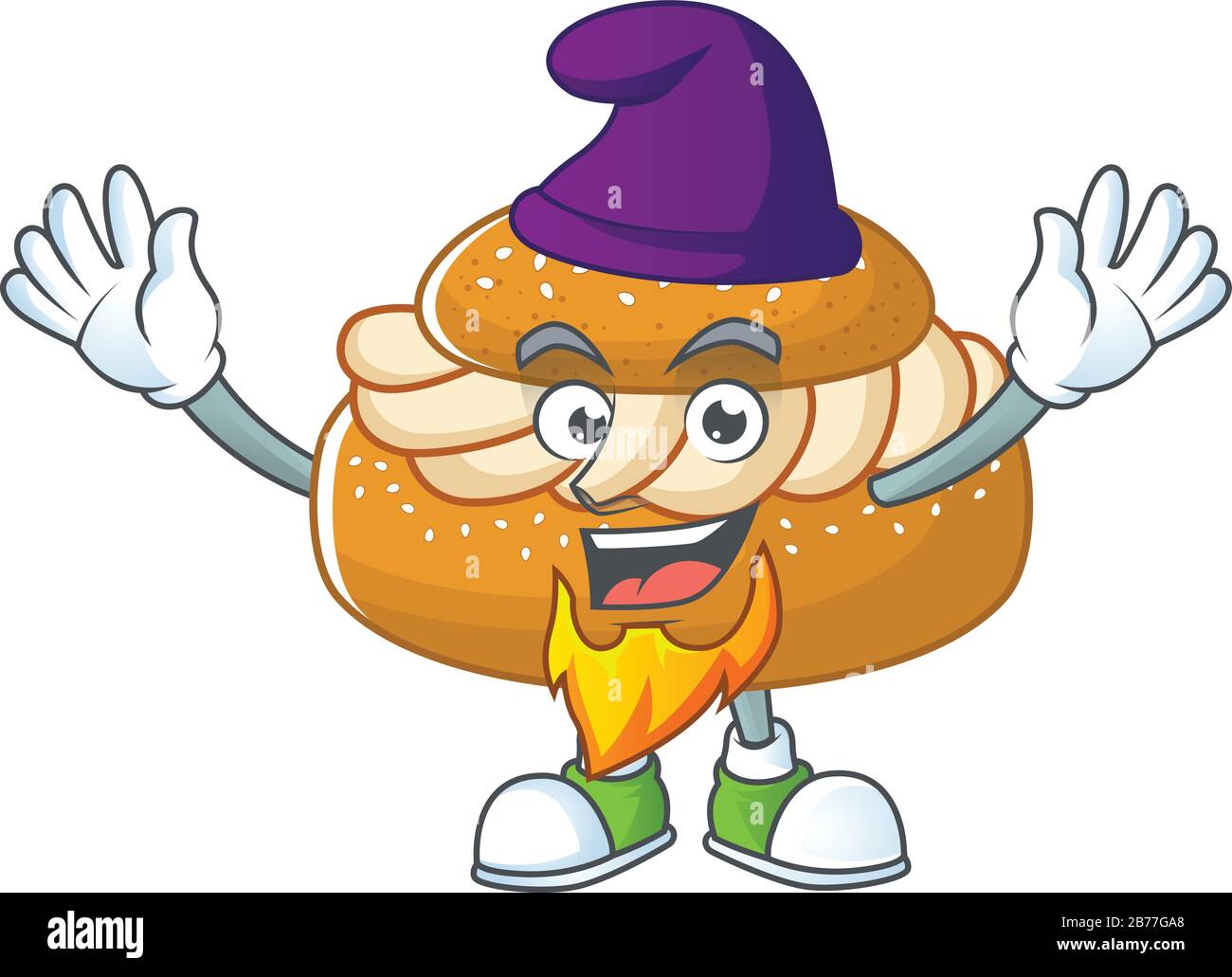 Cute cartoon design of semla performed as an Elf Stock Vector Image ...