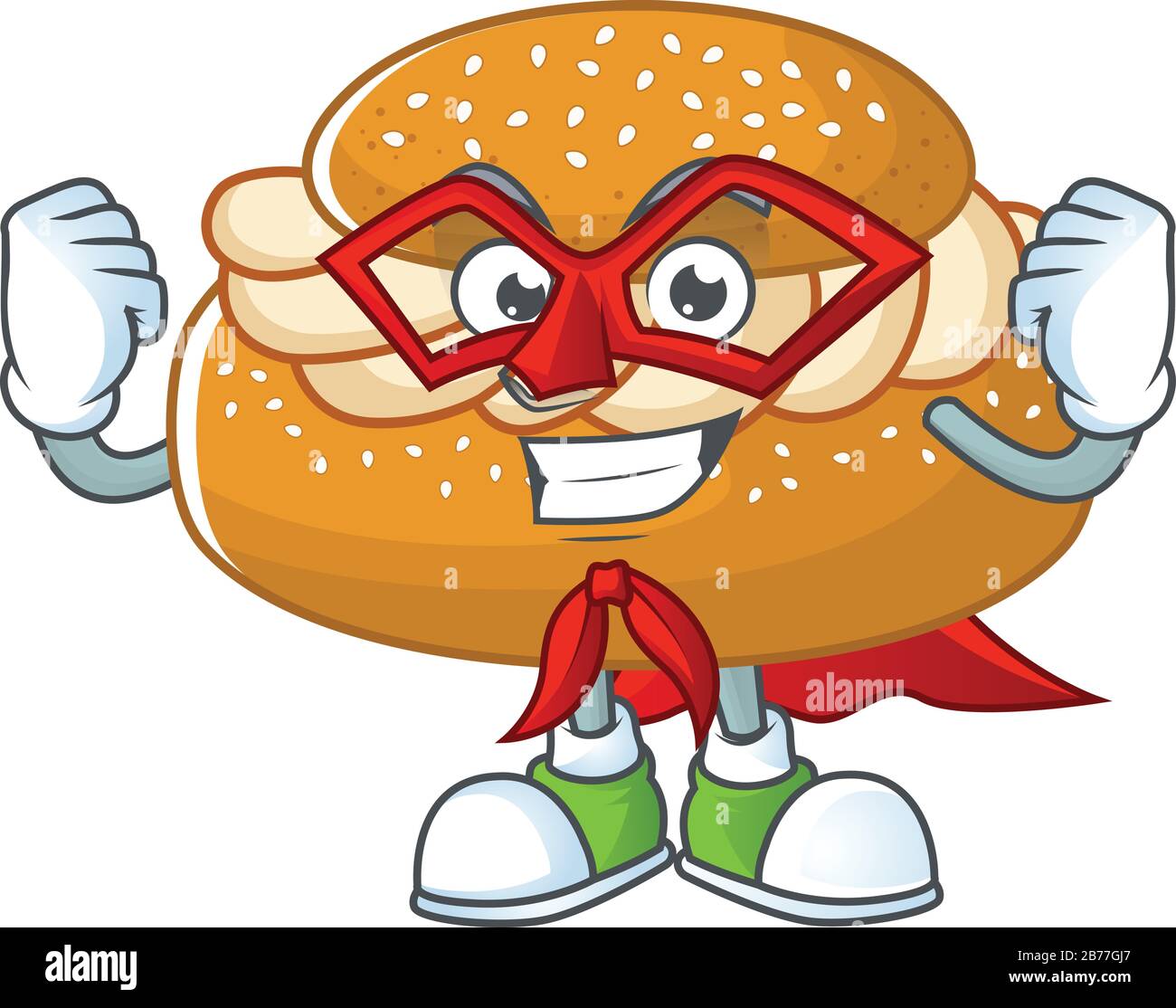 A picture of semla dressed as a Super hero cartoon character Stock ...