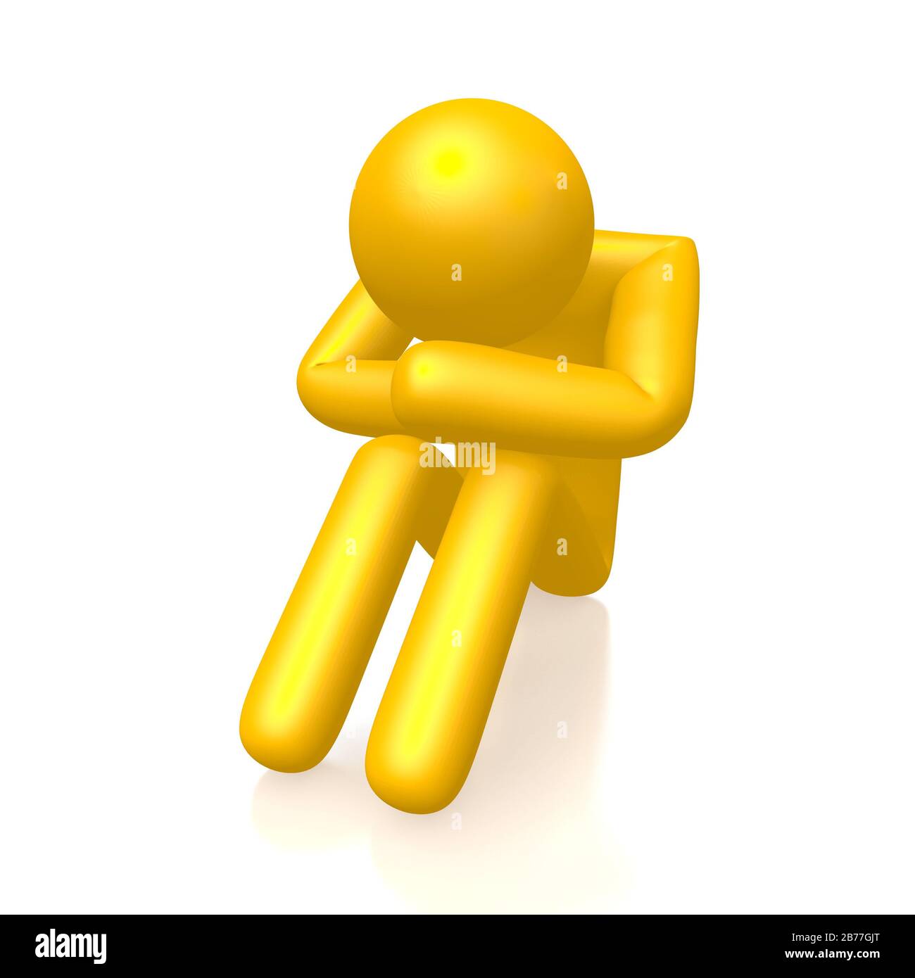 3D sad human character Stock Photo - Alamy