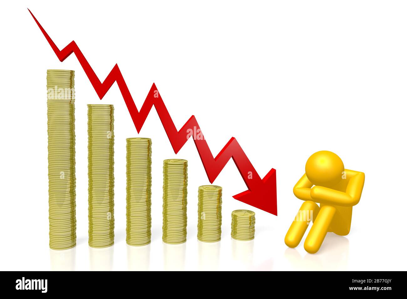 3D crisis chart Stock Photo - Alamy