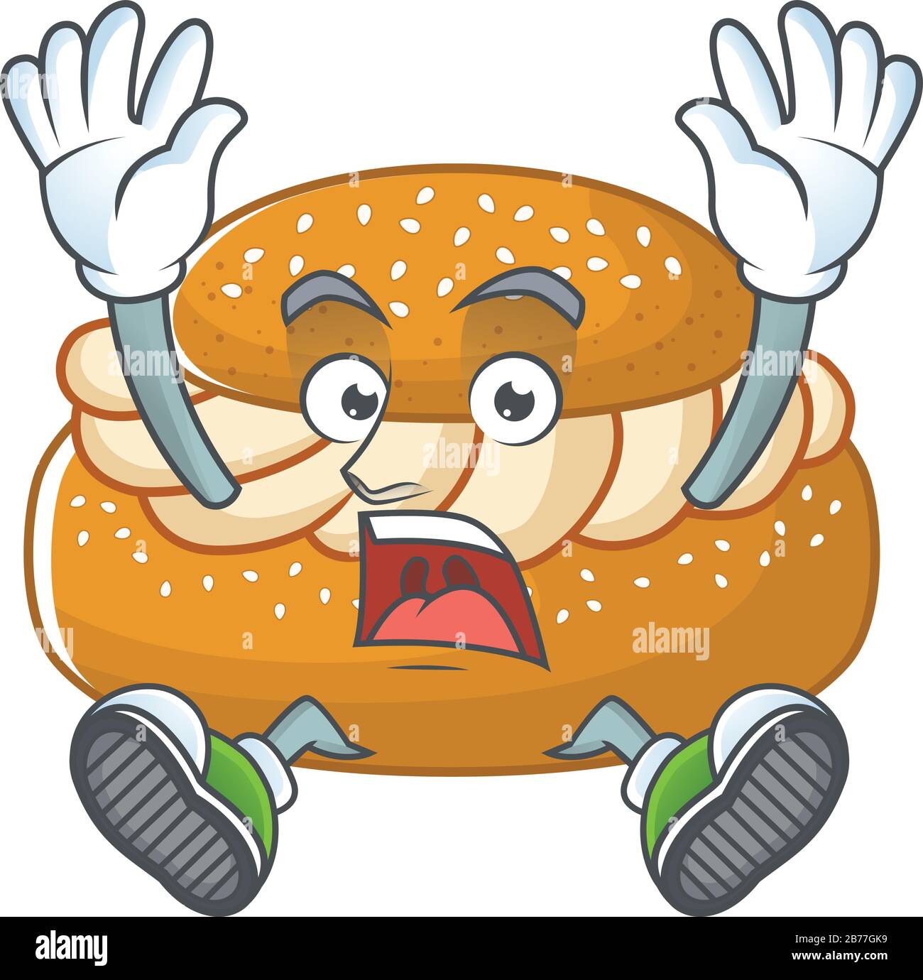 A stunning semla cartoon character with happy face Stock Vector Image ...