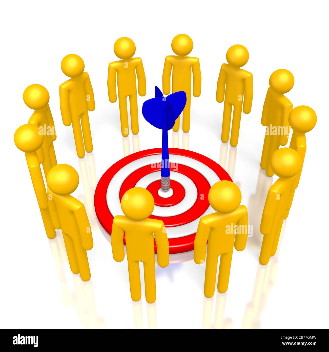 3D dart aim target concept Stock Photo - Alamy