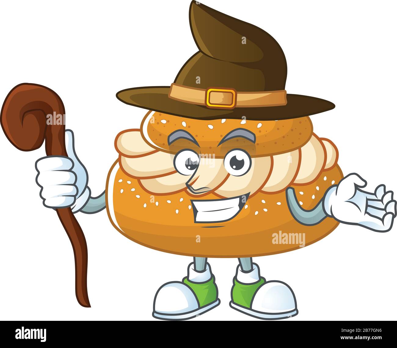 sweet and tricky Witch semla cartoon character Stock Vector Image & Art ...