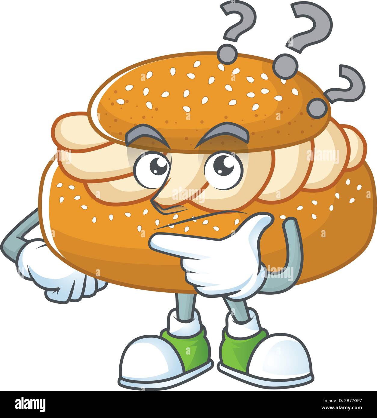 Cute semla cartoon character using a microphone Stock Vector Image ...