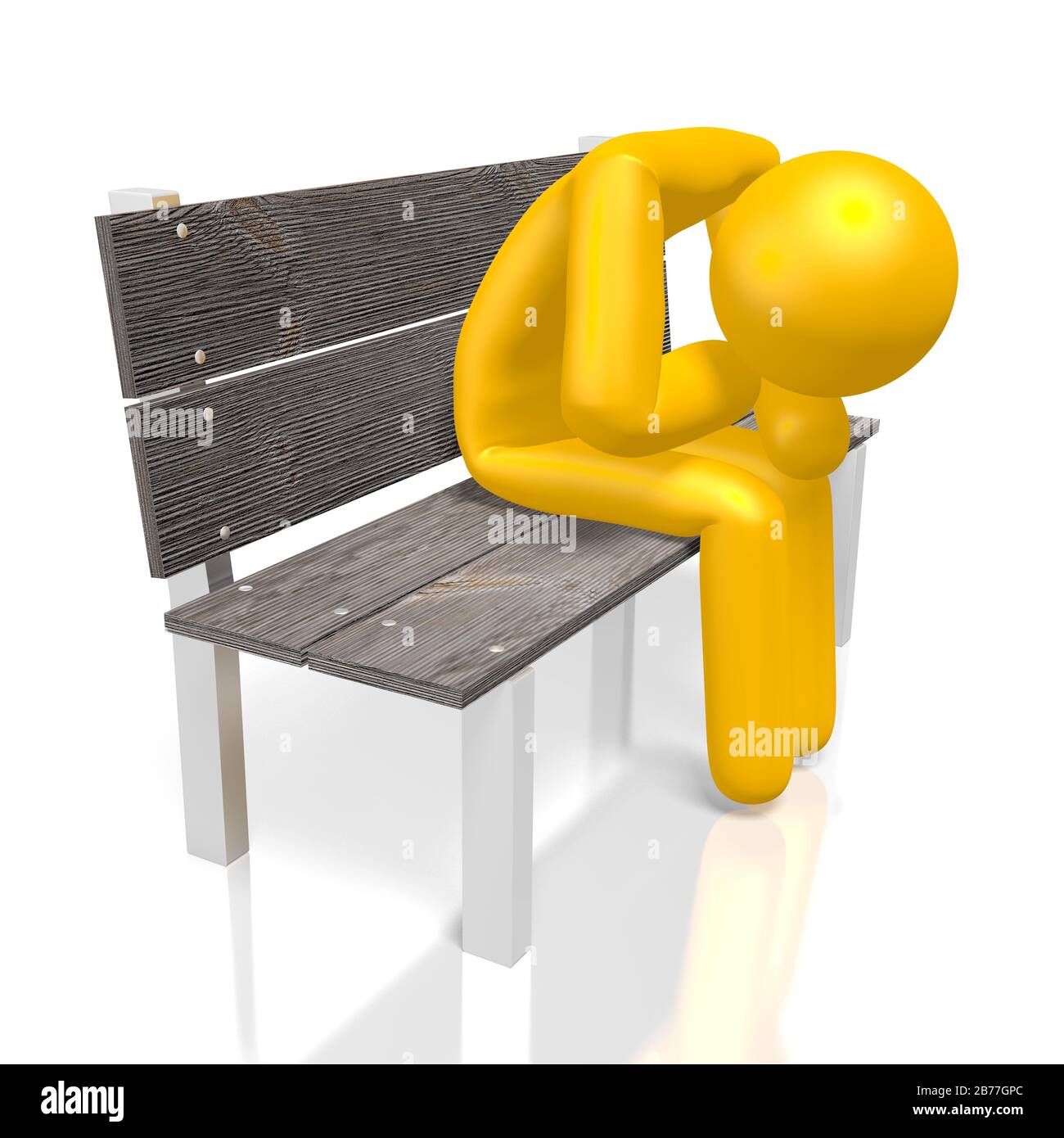 3D confused, sad concept Stock Photo - Alamy