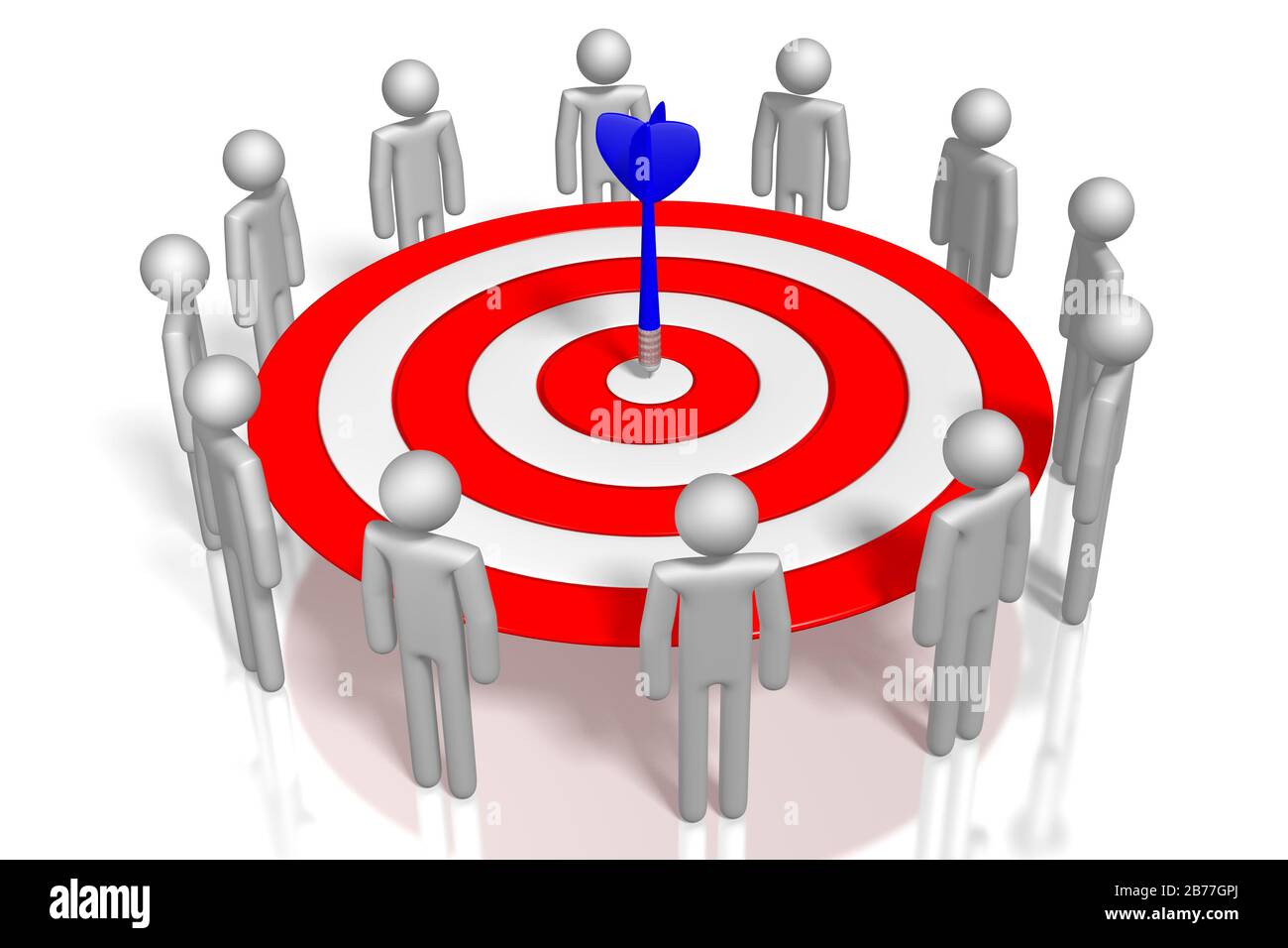 3D dart aim target concept Stock Photo - Alamy