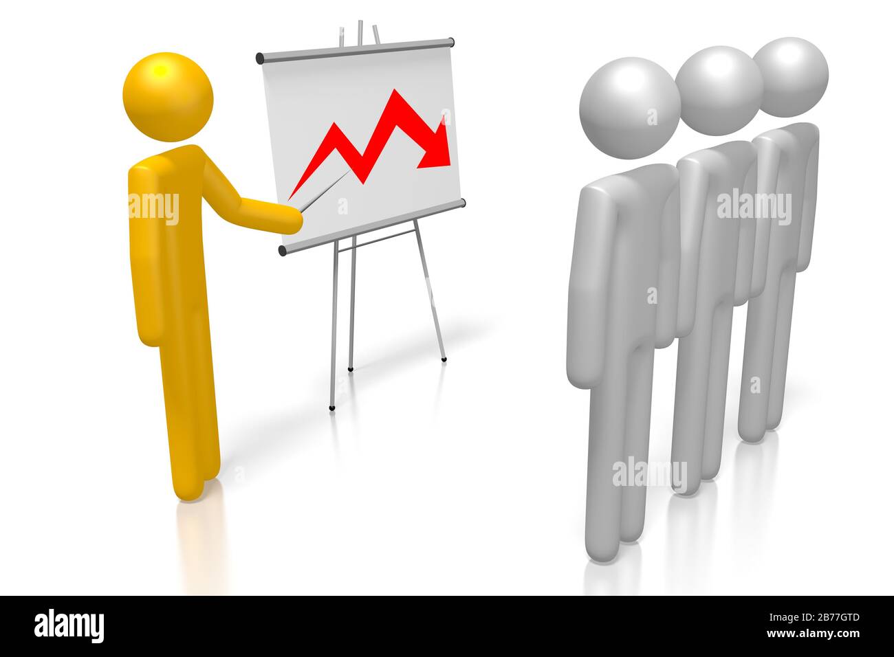 3D crisis chart Stock Photo - Alamy