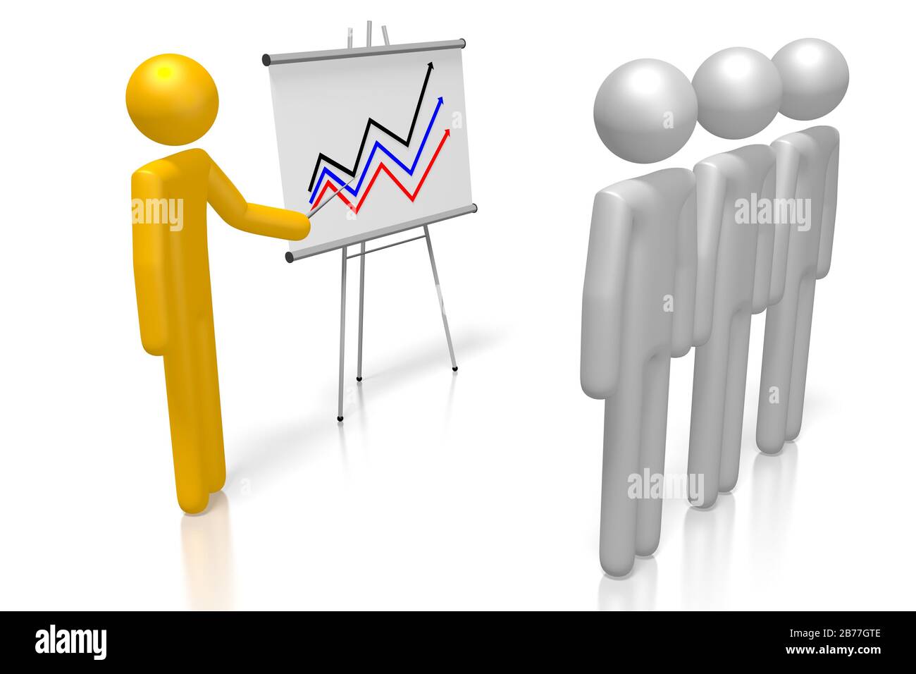 3D financial analysis chart Stock Photo - Alamy