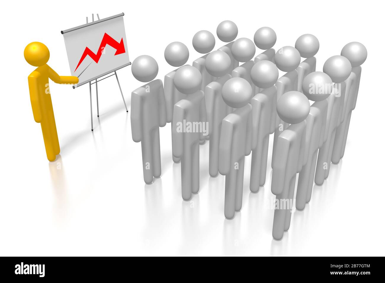 3D crisis chart Stock Photo - Alamy