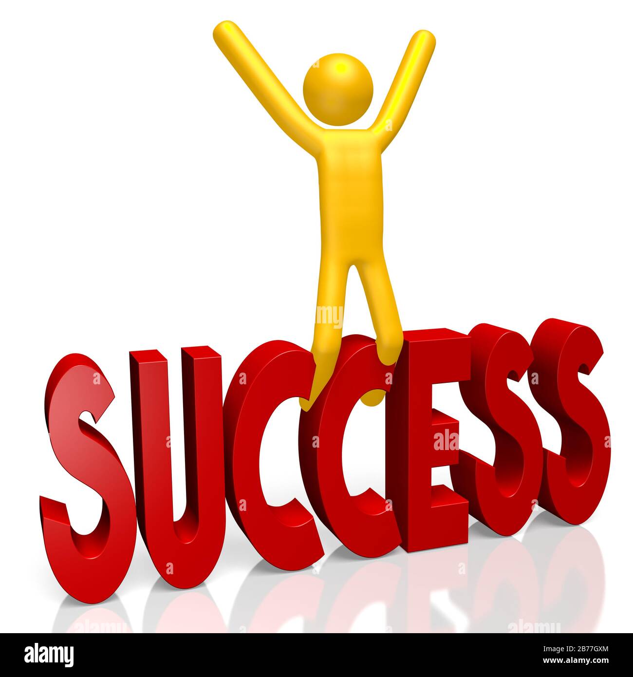 3D success concept Stock Photo - Alamy