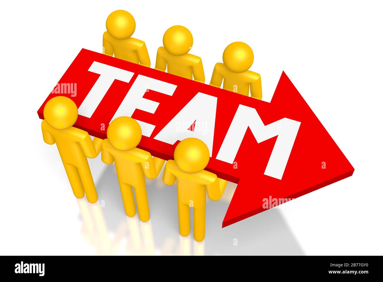 3D team arrow concept Stock Photo - Alamy