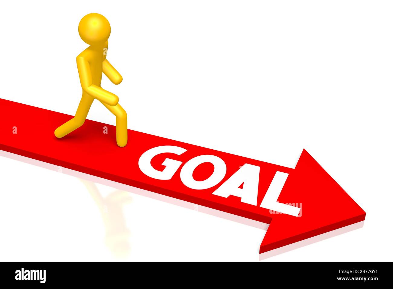 3D arrow with a text concept Stock Photo - Alamy
