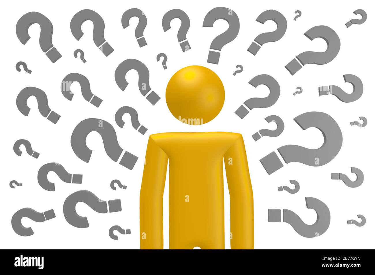 3D question marks concept Stock Photo - Alamy