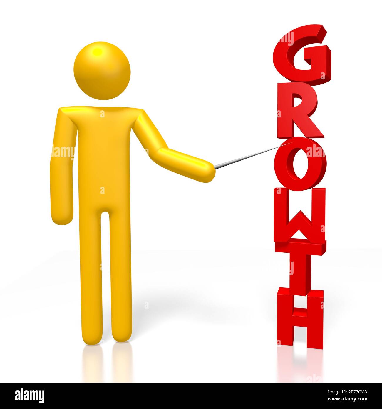 3D growth concept Stock Photo - Alamy