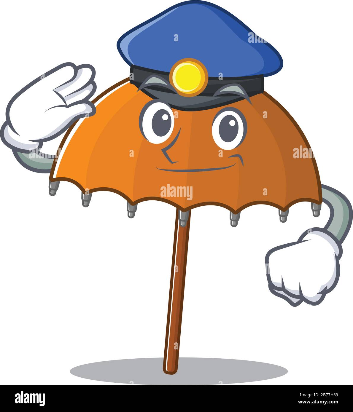 A picture of orange umbrella performed as a Police officer Stock Vector ...