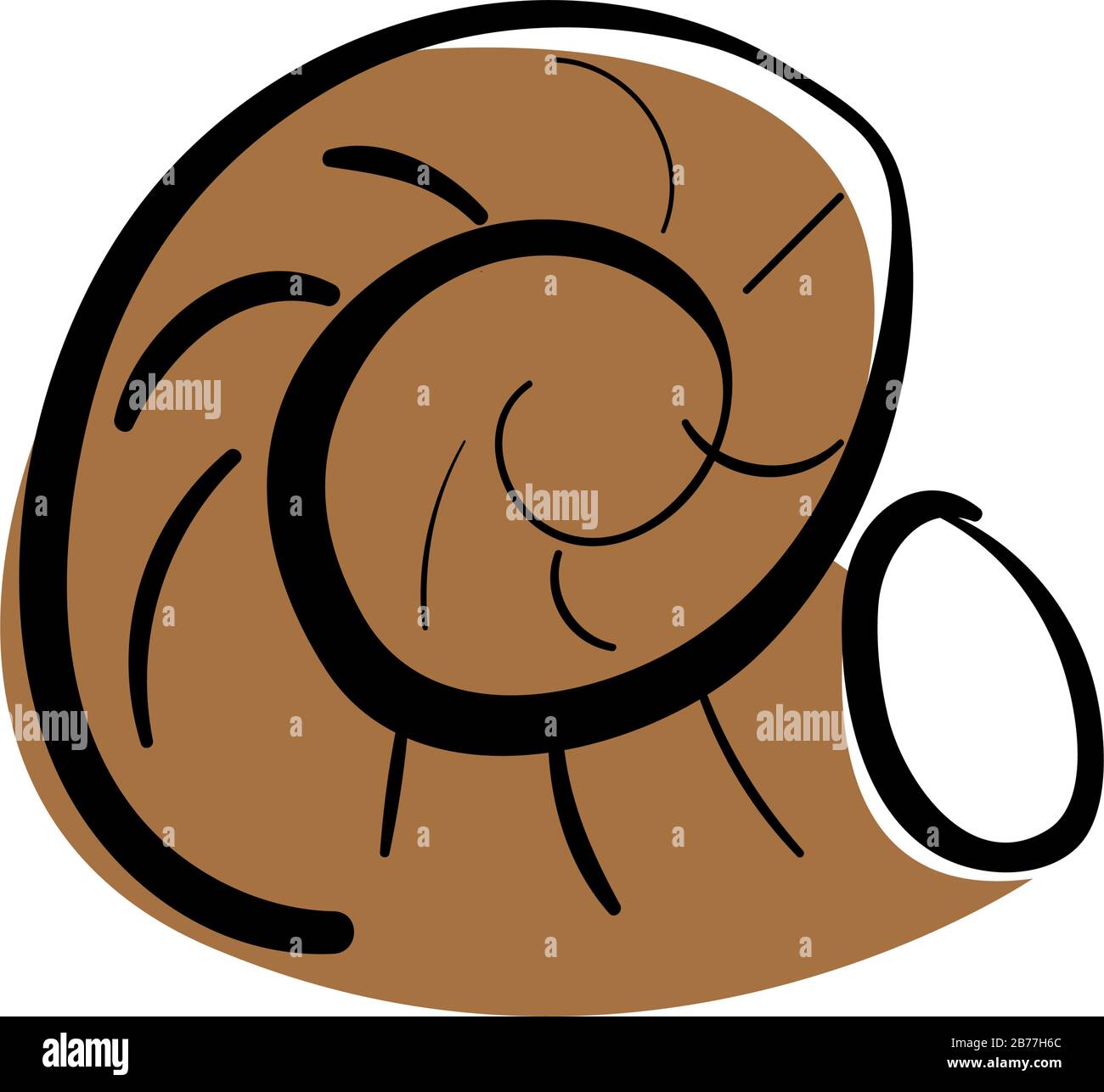 Sea shell. Vector doodle illustration. Isolated on white Stock Vector ...