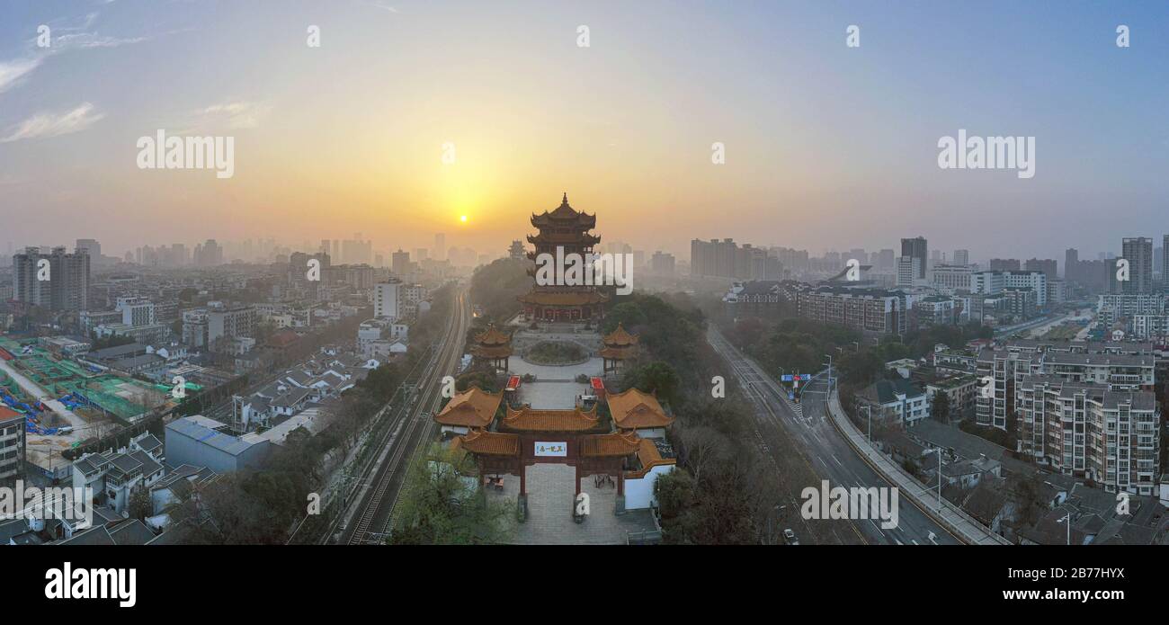 Wuhan. 14th Mar, 2020. Aerial photo taken on March 14, 2020 shows the ...