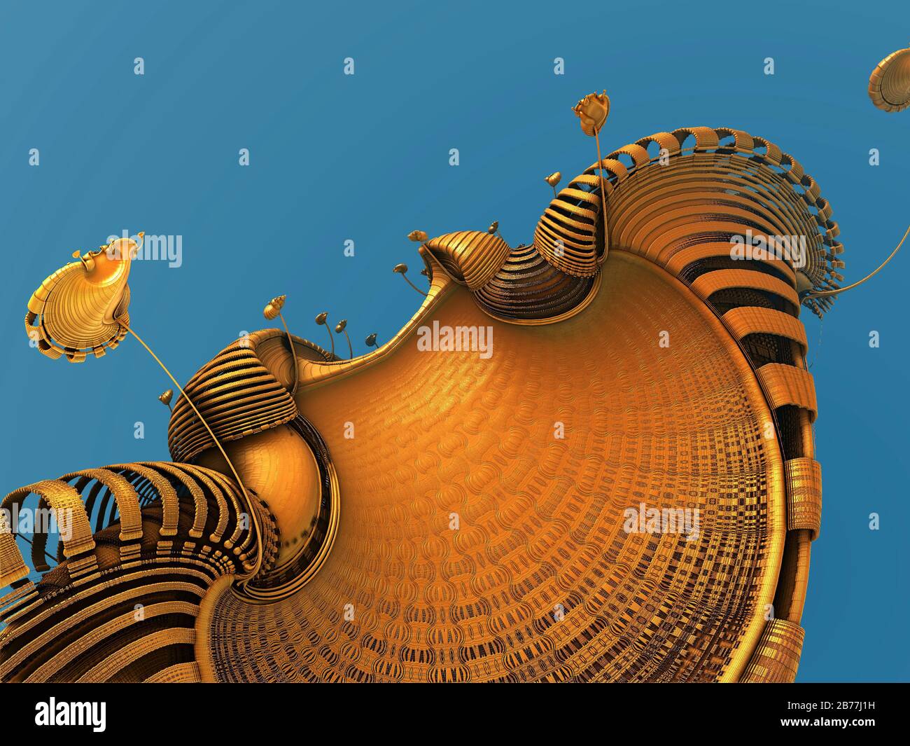 Computer rendered virtual scenery for art and entertainment Stock Photo ...