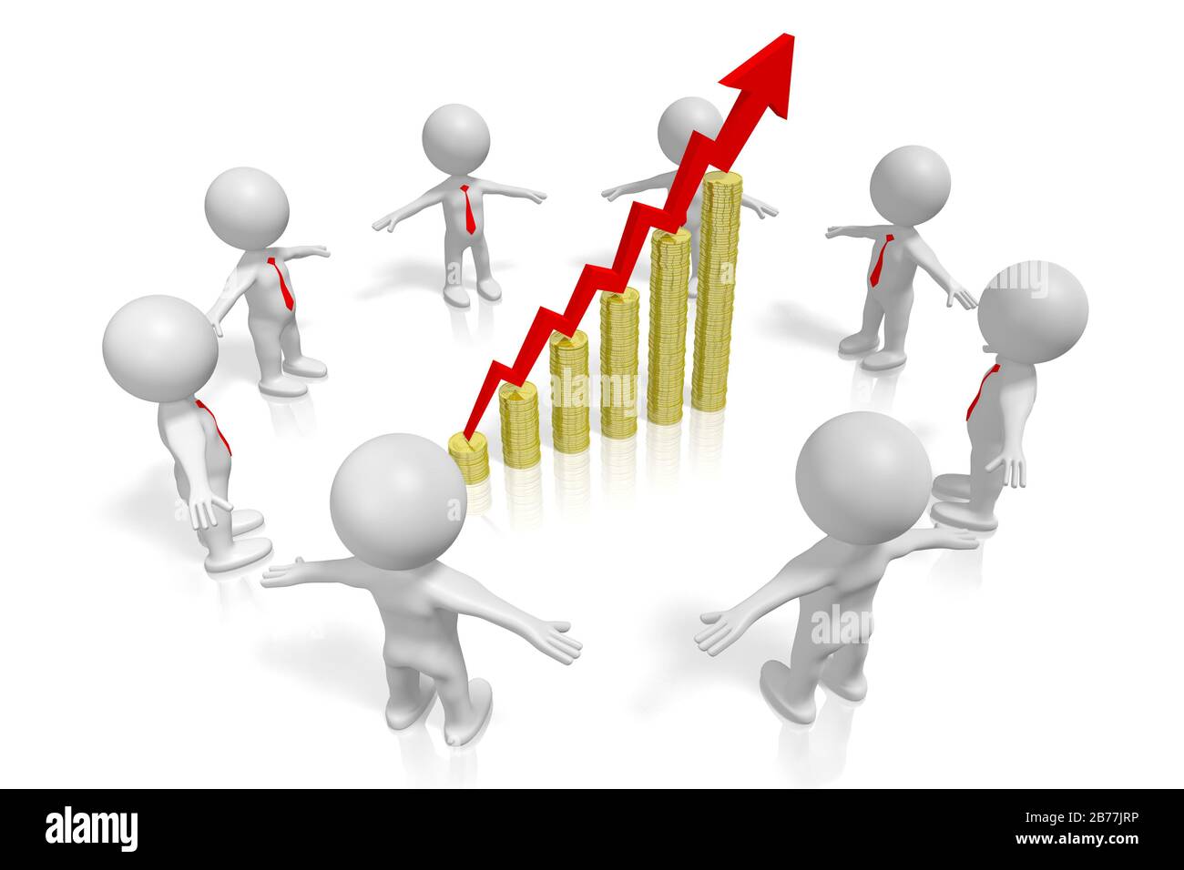 3D growth chart concept Stock Photo - Alamy