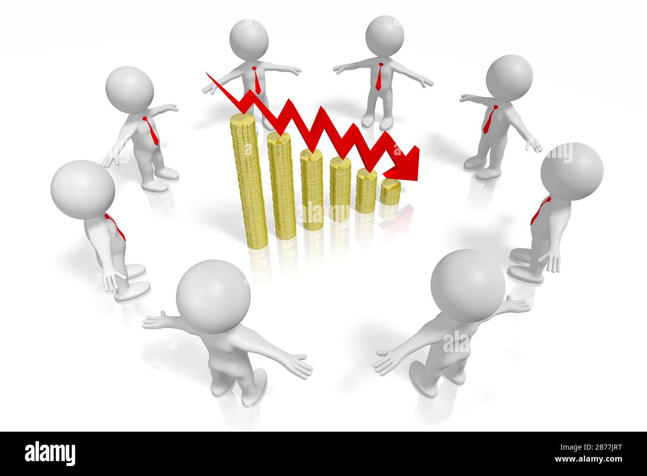 3D crisis chart Stock Photo - Alamy