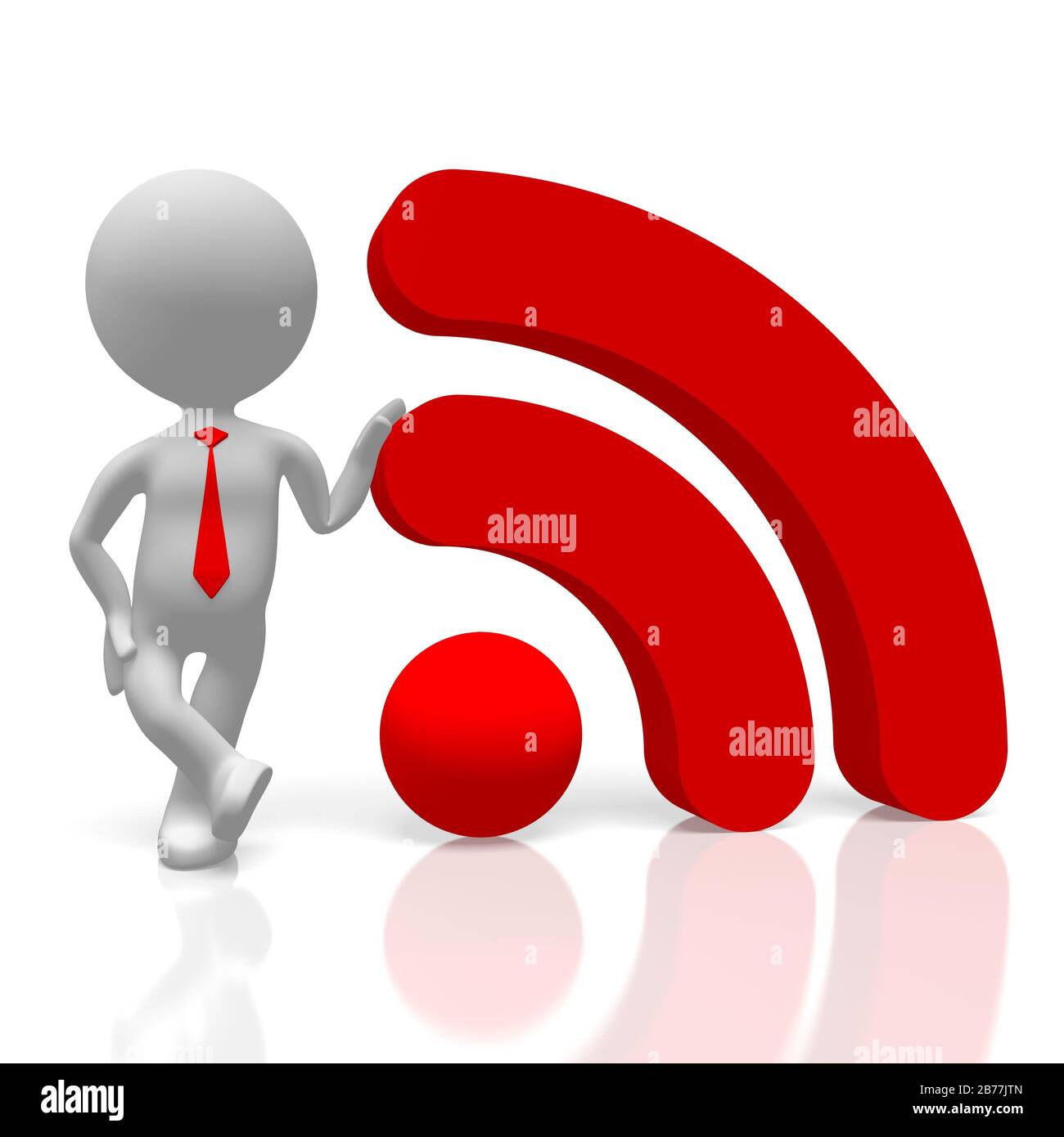 3D WiFi concept Stock Photo - Alamy