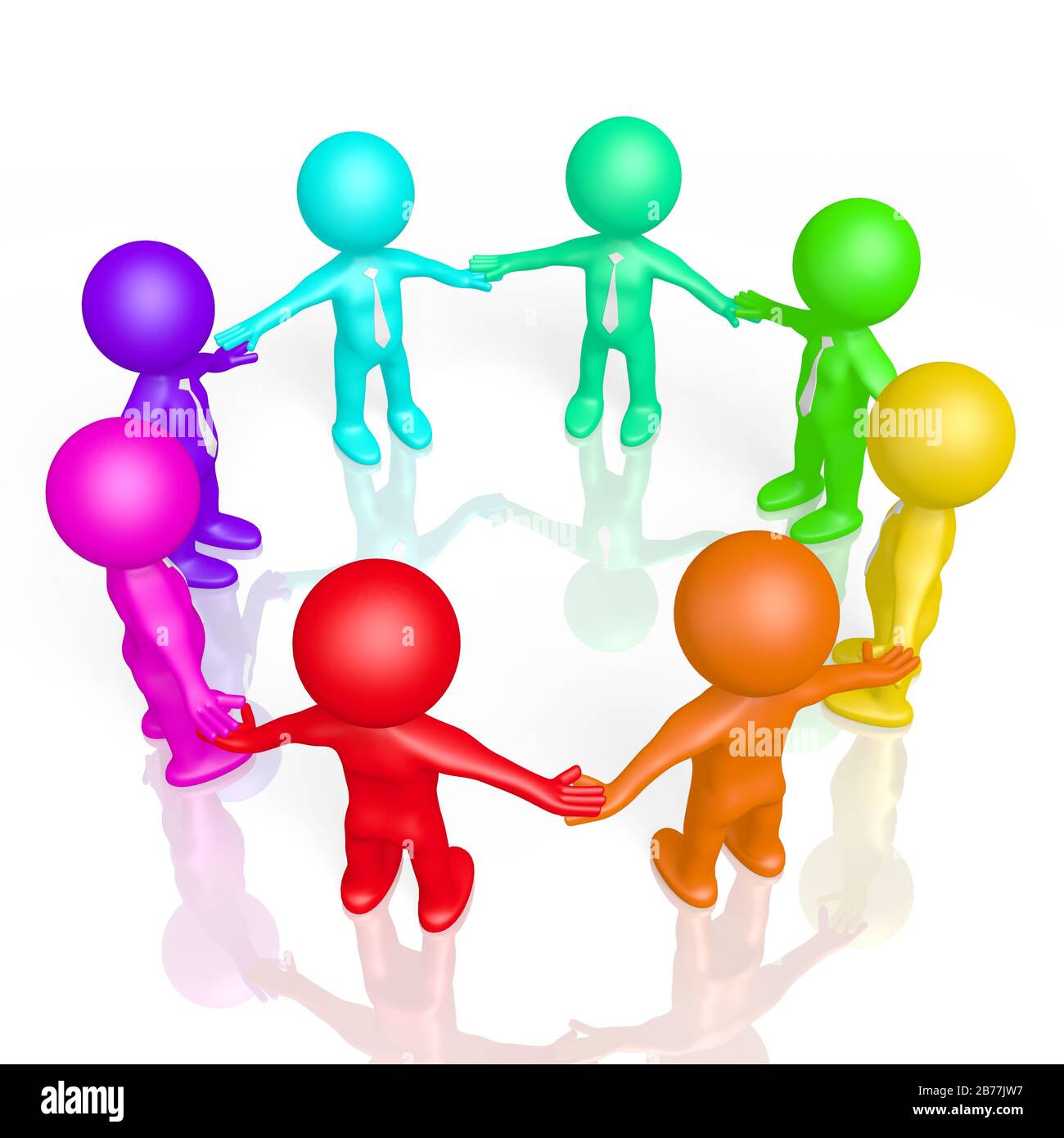 3D teamwork concept Stock Photo - Alamy