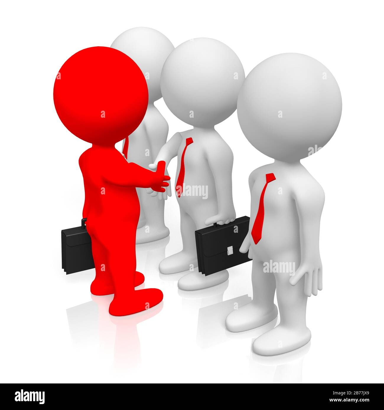 3D boss and employee Stock Photo - Alamy