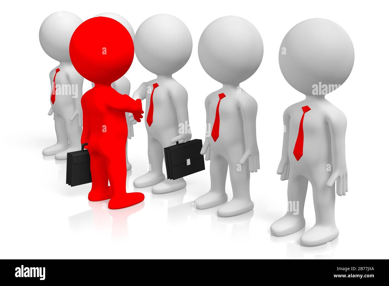 3D boss and employee Stock Photo - Alamy