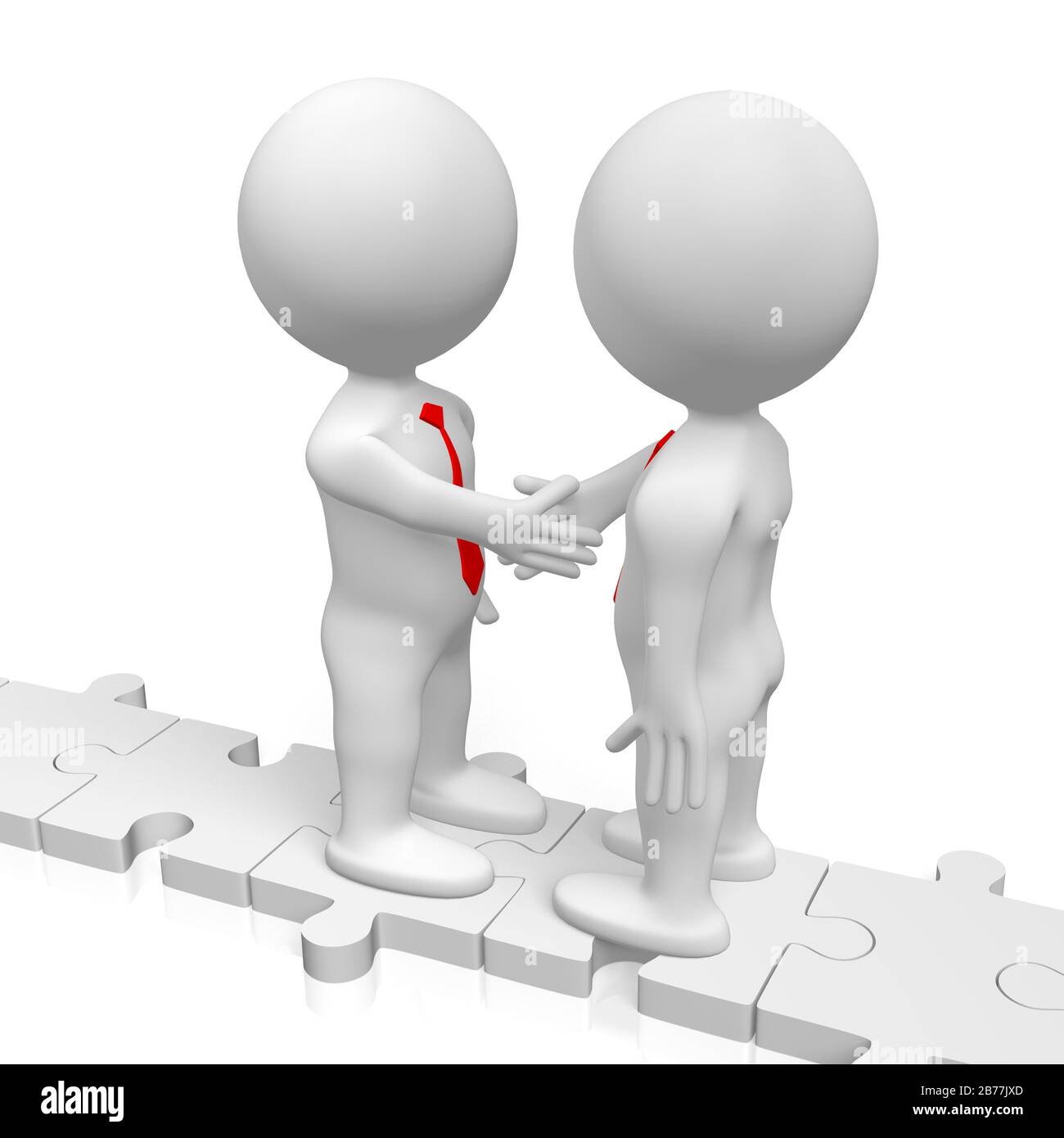 3D handshake concept Stock Photo - Alamy