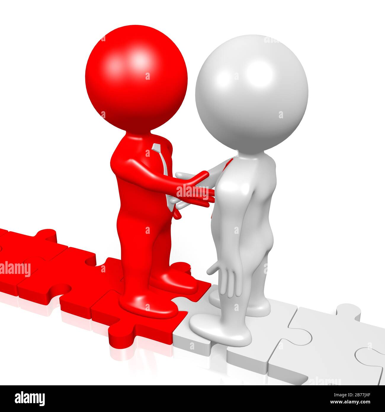 3D handshake concept Stock Photo - Alamy