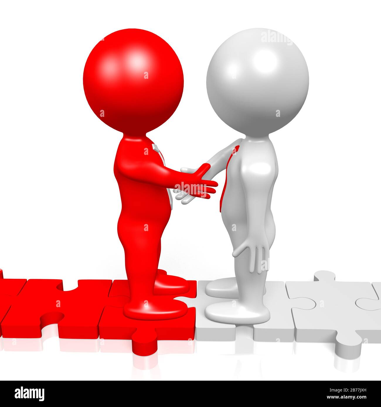 3D handshake concept Stock Photo - Alamy