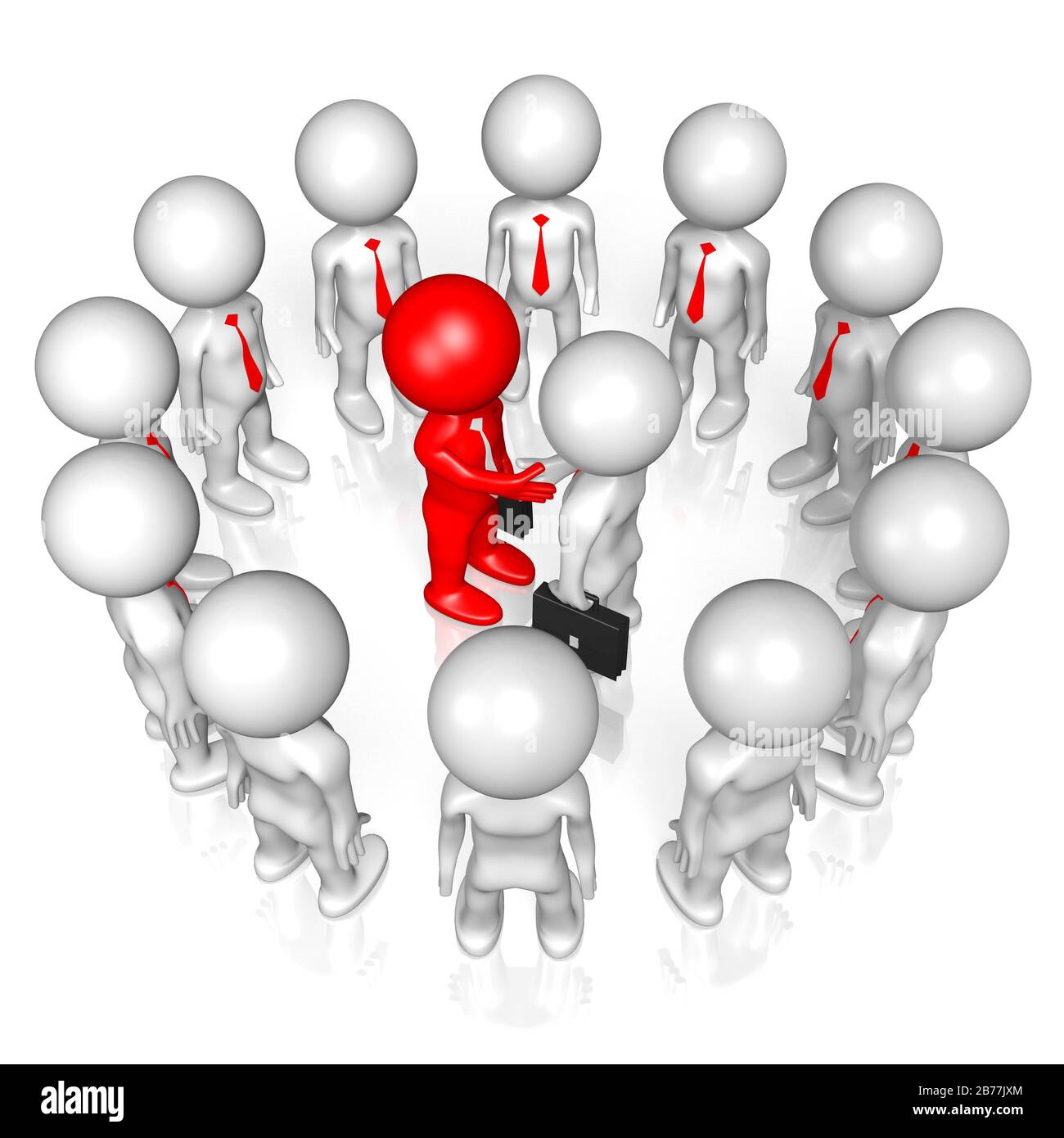 3D handshake concept Stock Photo - Alamy