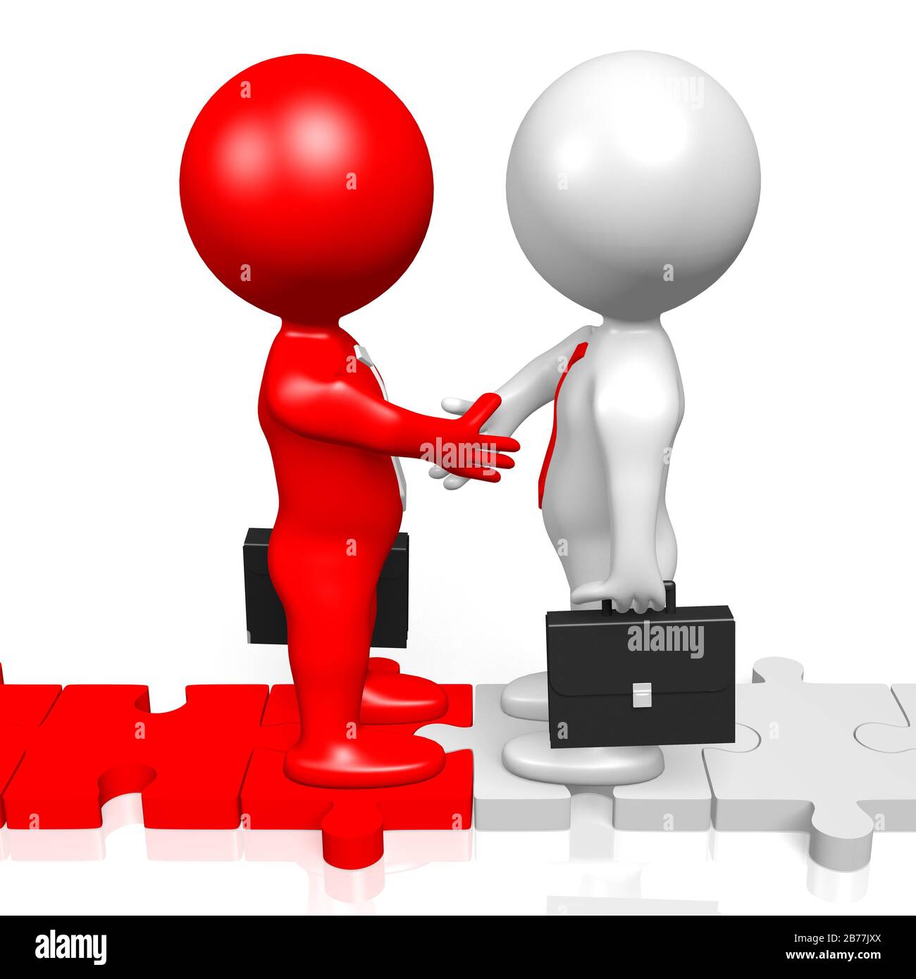 3D handshake concept Stock Photo - Alamy