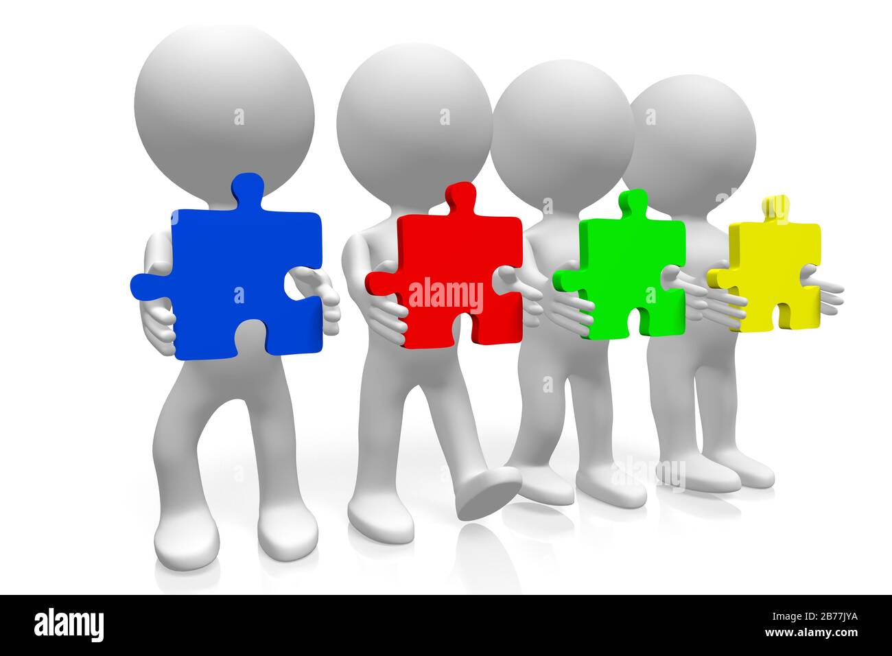 3D teamwork concept Stock Photo - Alamy