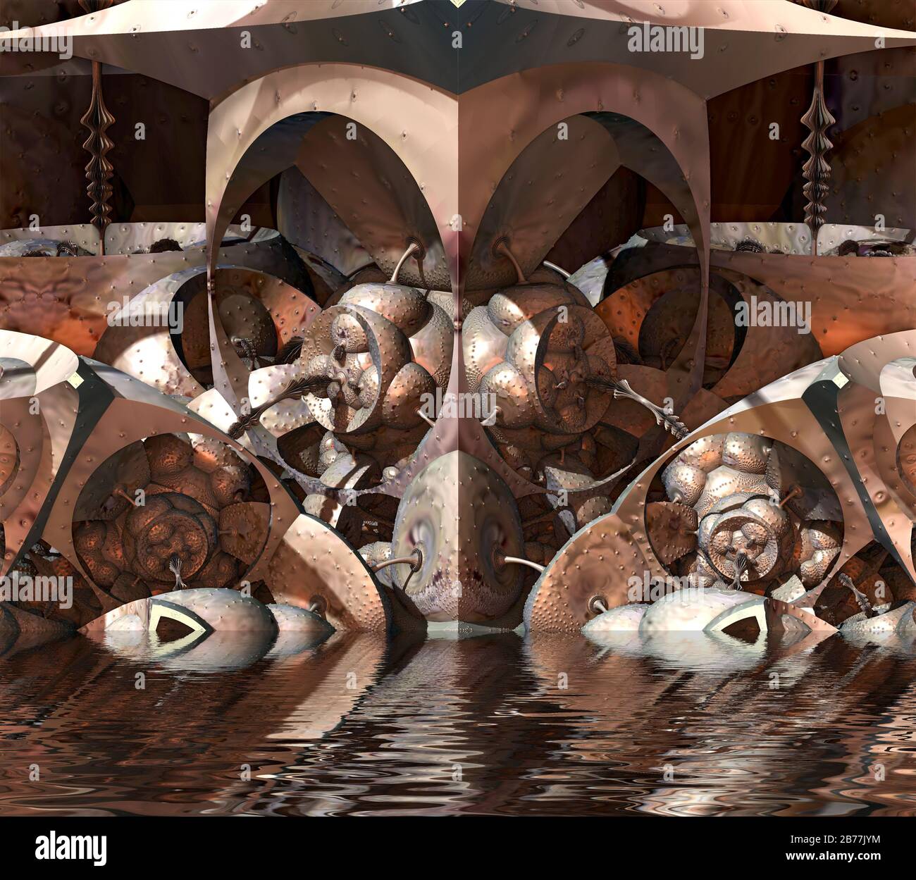 Computer rendered virtual landscape scenery for creative design, art ...