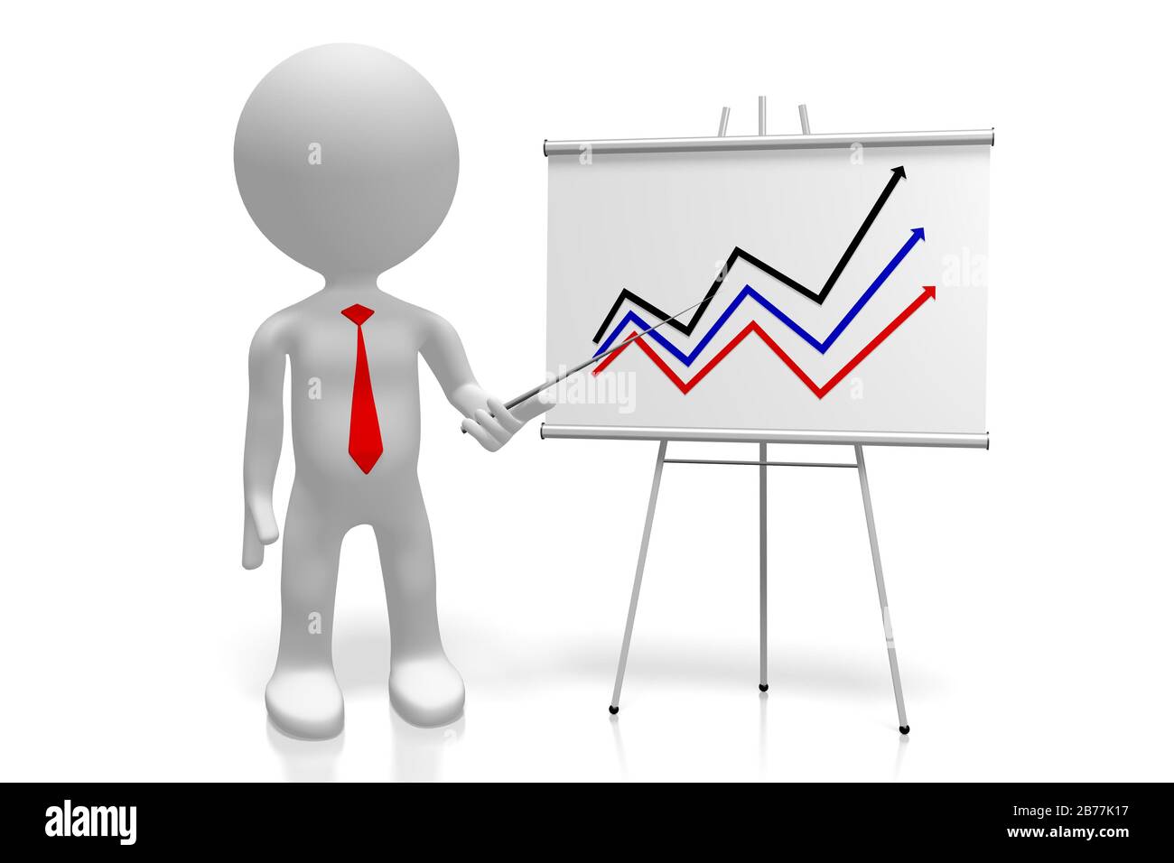 3D growth chart Stock Photo - Alamy